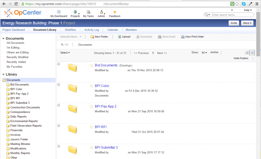 Construction Project Management Software Opcenter